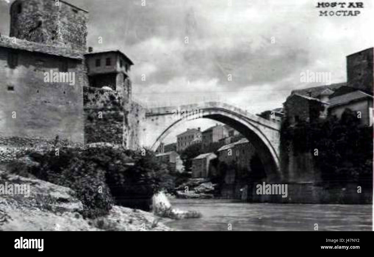 The Mostar Bridge, or Stari Most, is a historic Ottoman-era bridge in ...