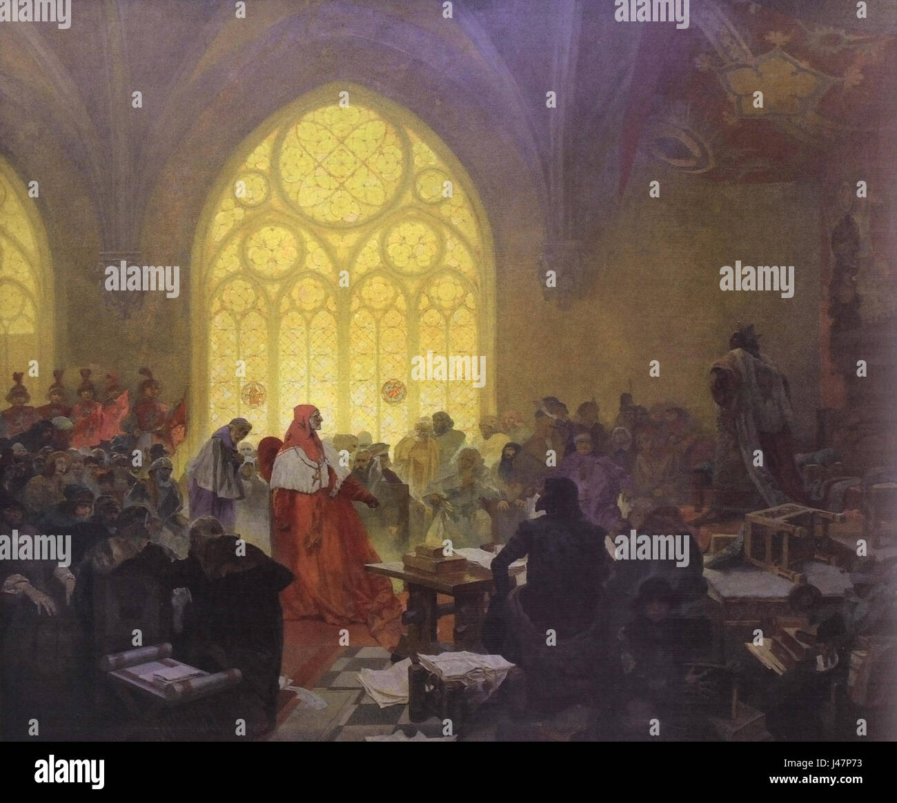 Muchaâ€™s portrait of JirÃ­ Podebrad captures the key historical figure ...