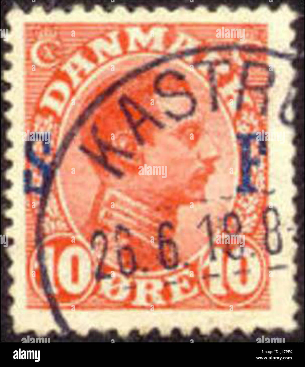 This military stamp from Denmark, issued in 1917, represents the ...
