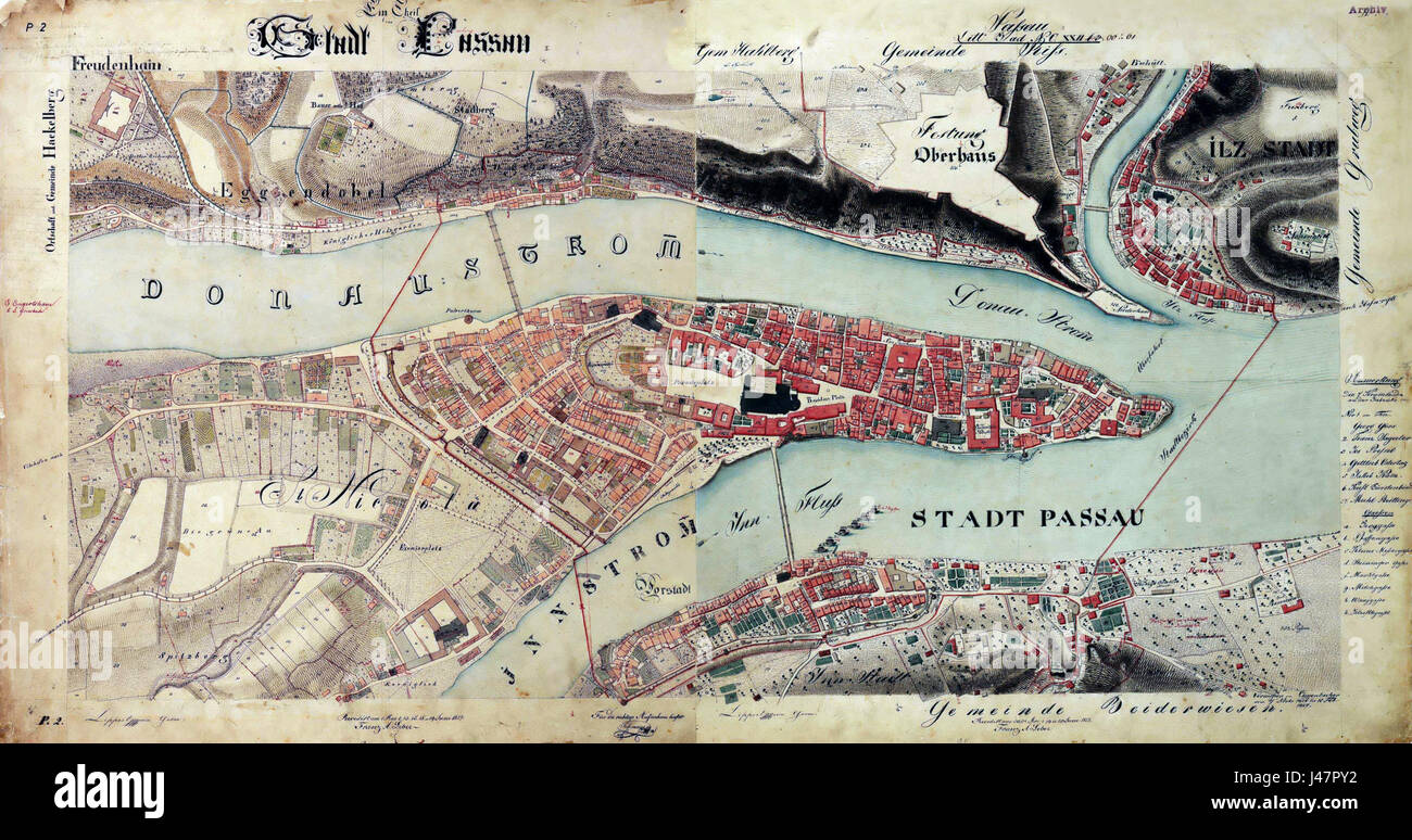 Map of passau hi-res stock photography and images - Alamy