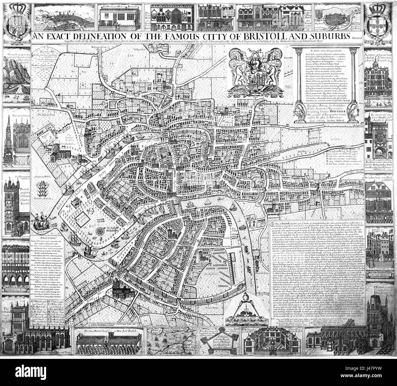 Old map of bristol hi-res stock photography and images - Alamy