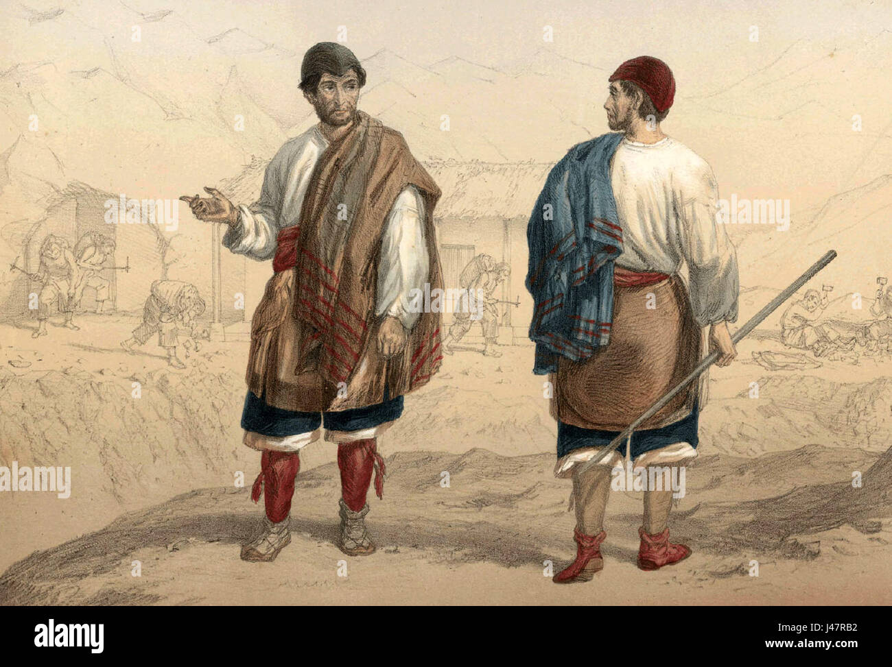 This image represents a miner from 19th-century Chile, highlighting the ...