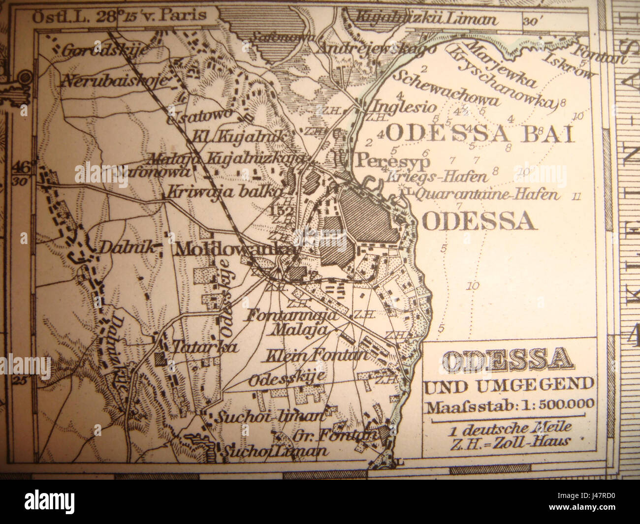Vintage map of odessa hi-res stock photography and images - Alamy
