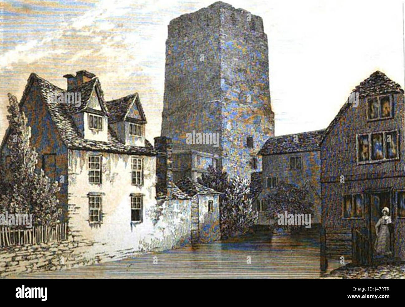 Oxford Castle in 1832 was a key site in the history of Oxford, England ...