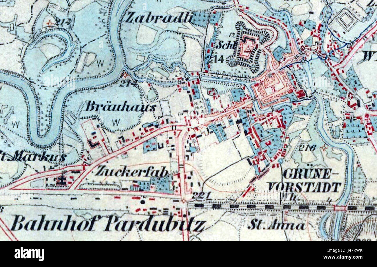 Pardubice map hi-res stock photography and images - Alamy