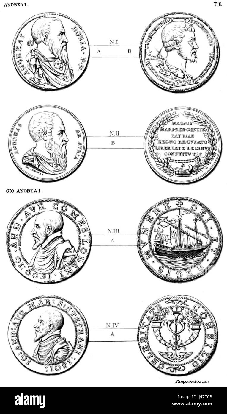 *Monete medaglie e sigilli dei principi Doria* is a collection of coins ...