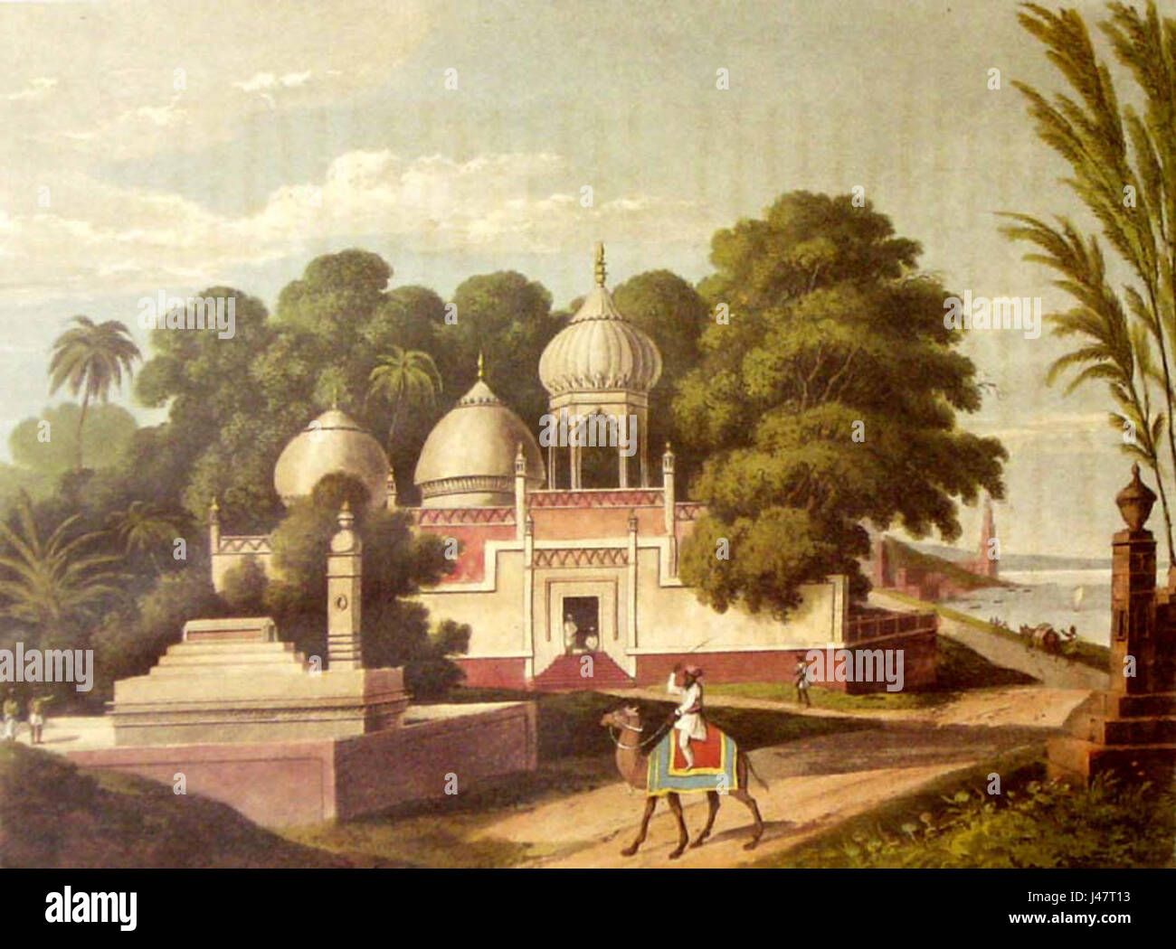 A reference to a tomb structure or monument related to a mosque ...