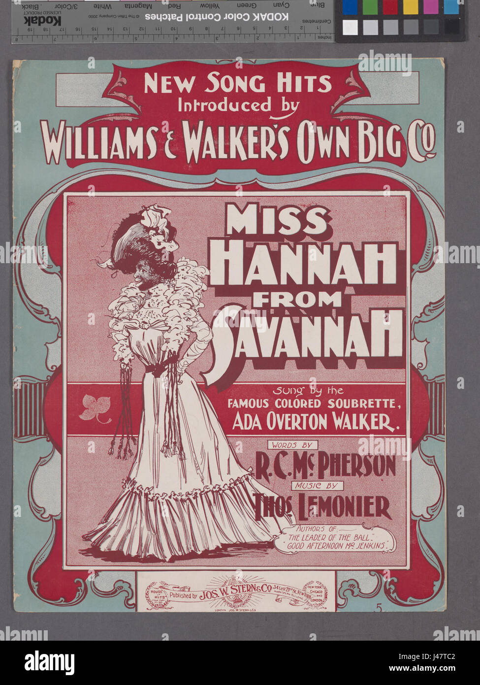 This is a theatrical illustration titled *Miss Hannah from Savannah ...