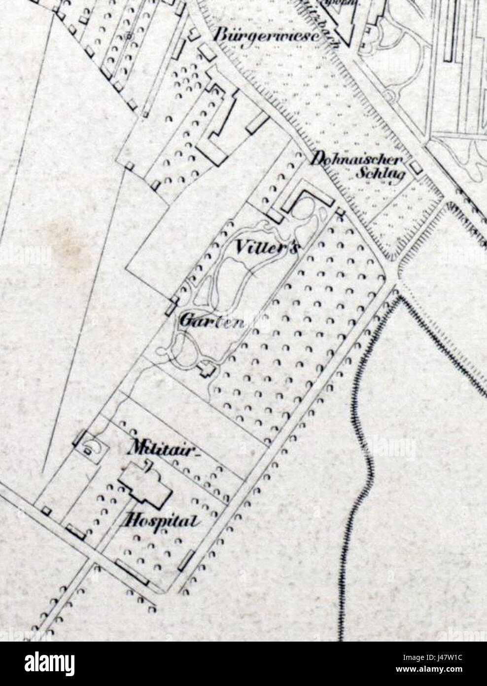 The Moszinska Stadtplan Dresden 1828 is a historical city map ...