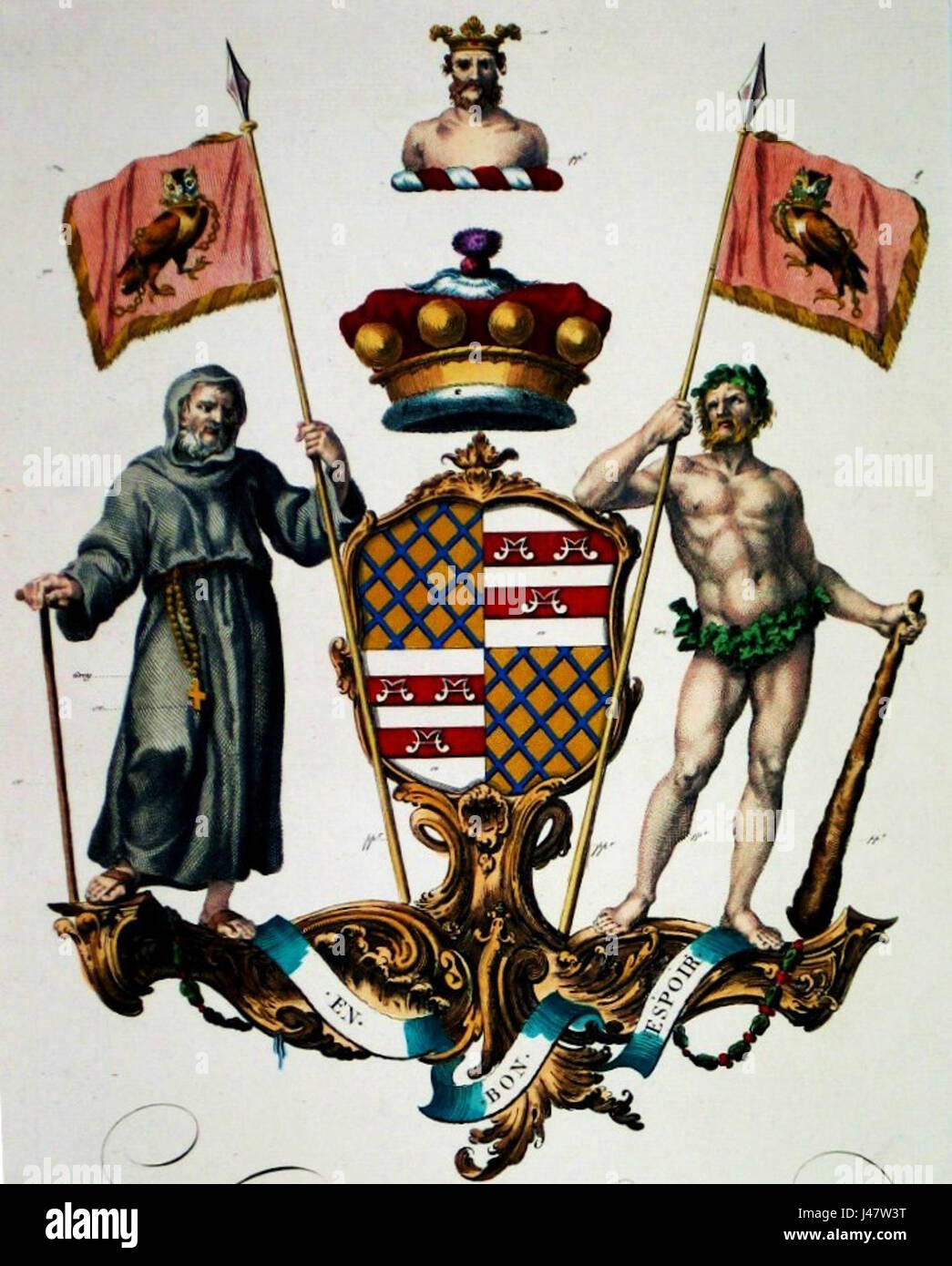 The Middleton Baron coat of arms is a heraldic emblem that represents ...