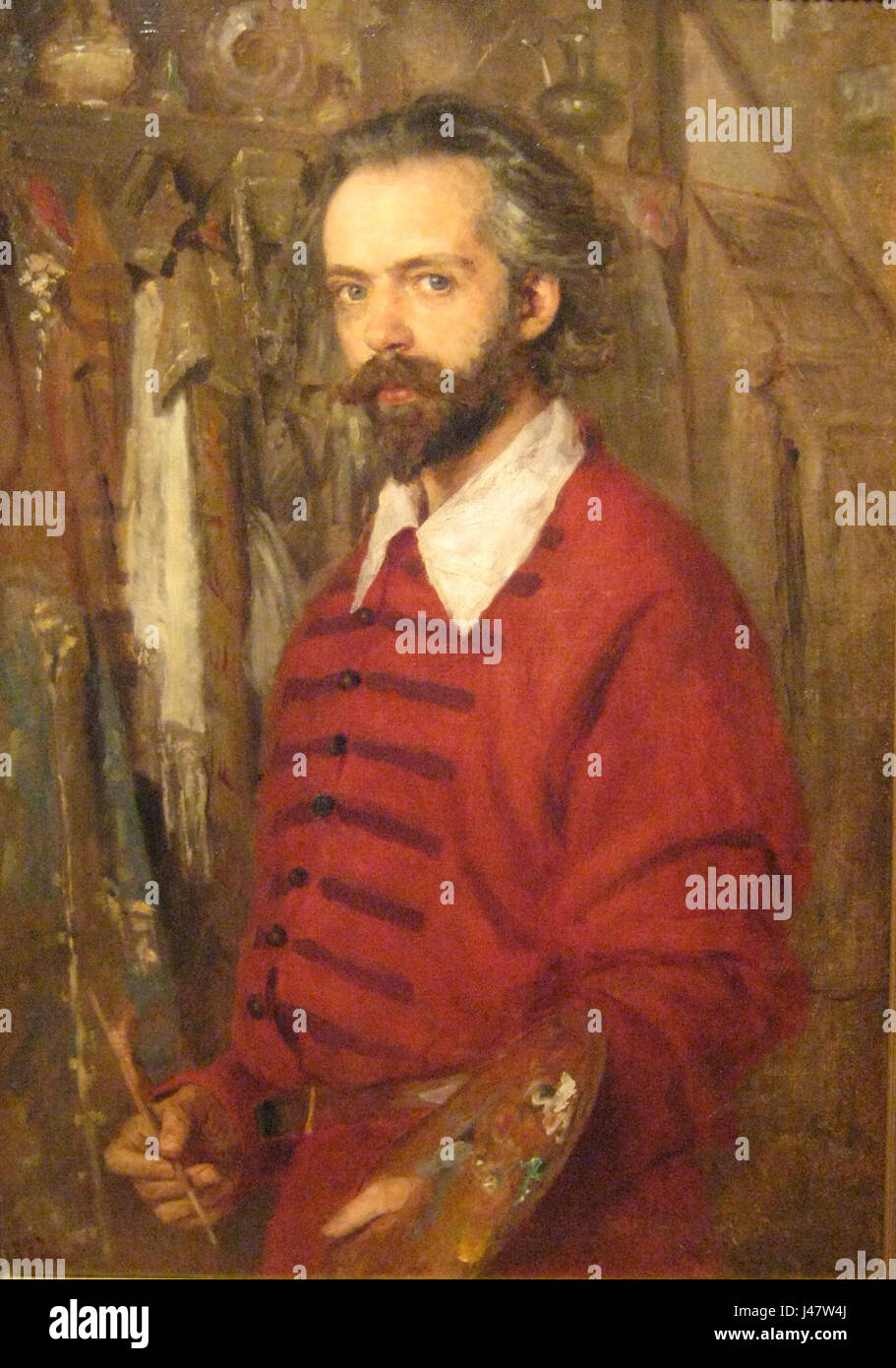 This artwork depicts Nikolay Matveev, painted by Victor Schtember ...