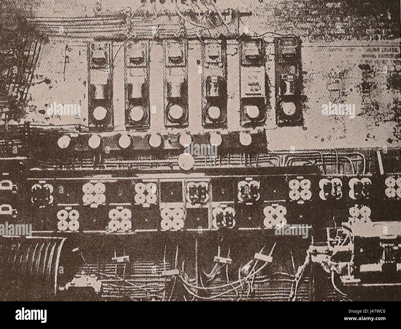Pandon Dene Power Station switchboard Stock Photo - Alamy