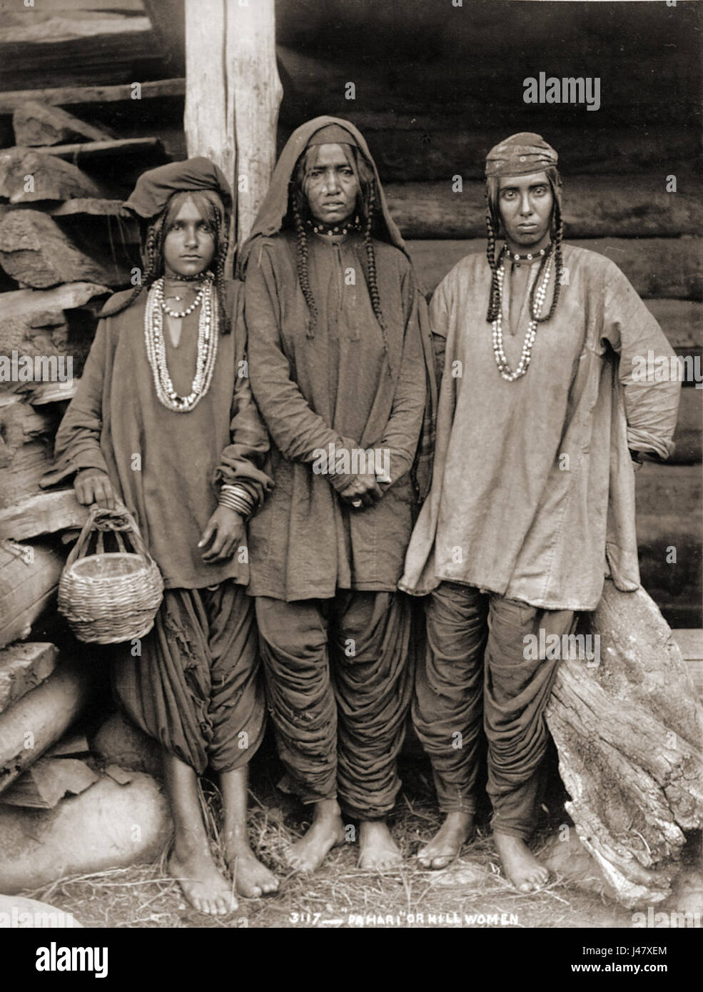This image features Pahari women from Kashmir, known for their ...