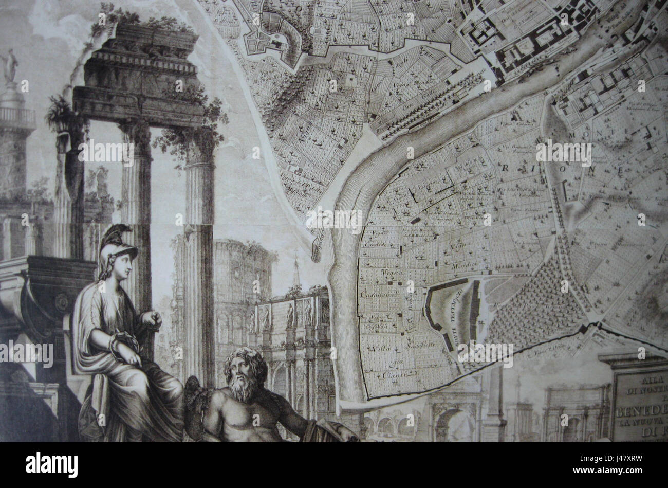 Nolli Rome Plan Stock Photo - Alamy
