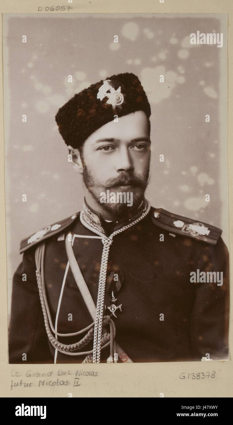 A portrait of Tsar Nicholas II of Russia, captured in 1892 ...