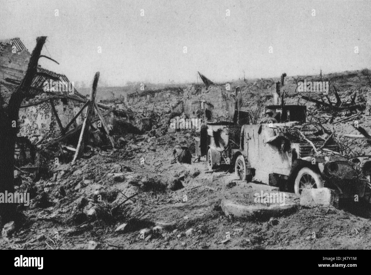 The 'Panzerwagen' refers to a German armored vehicle equipped with ...