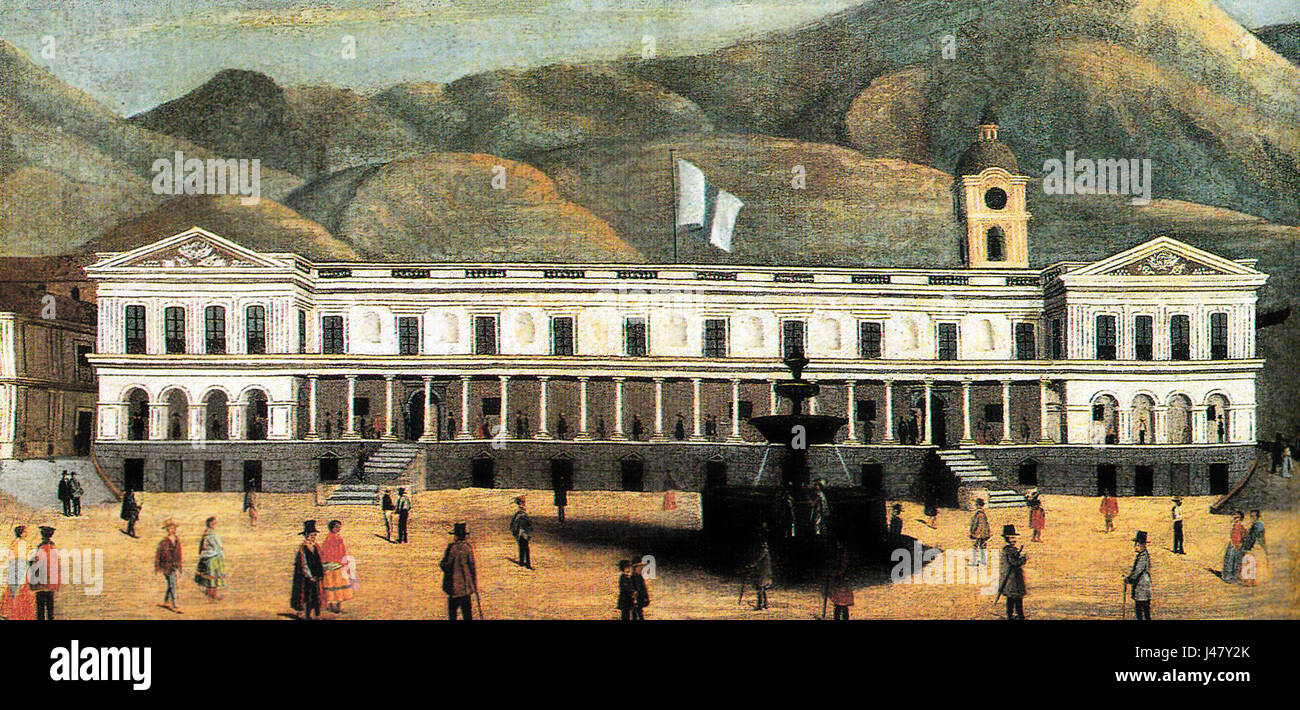 The Palacio de Carondelet, located in Quito, Ecuador, is a historic ...