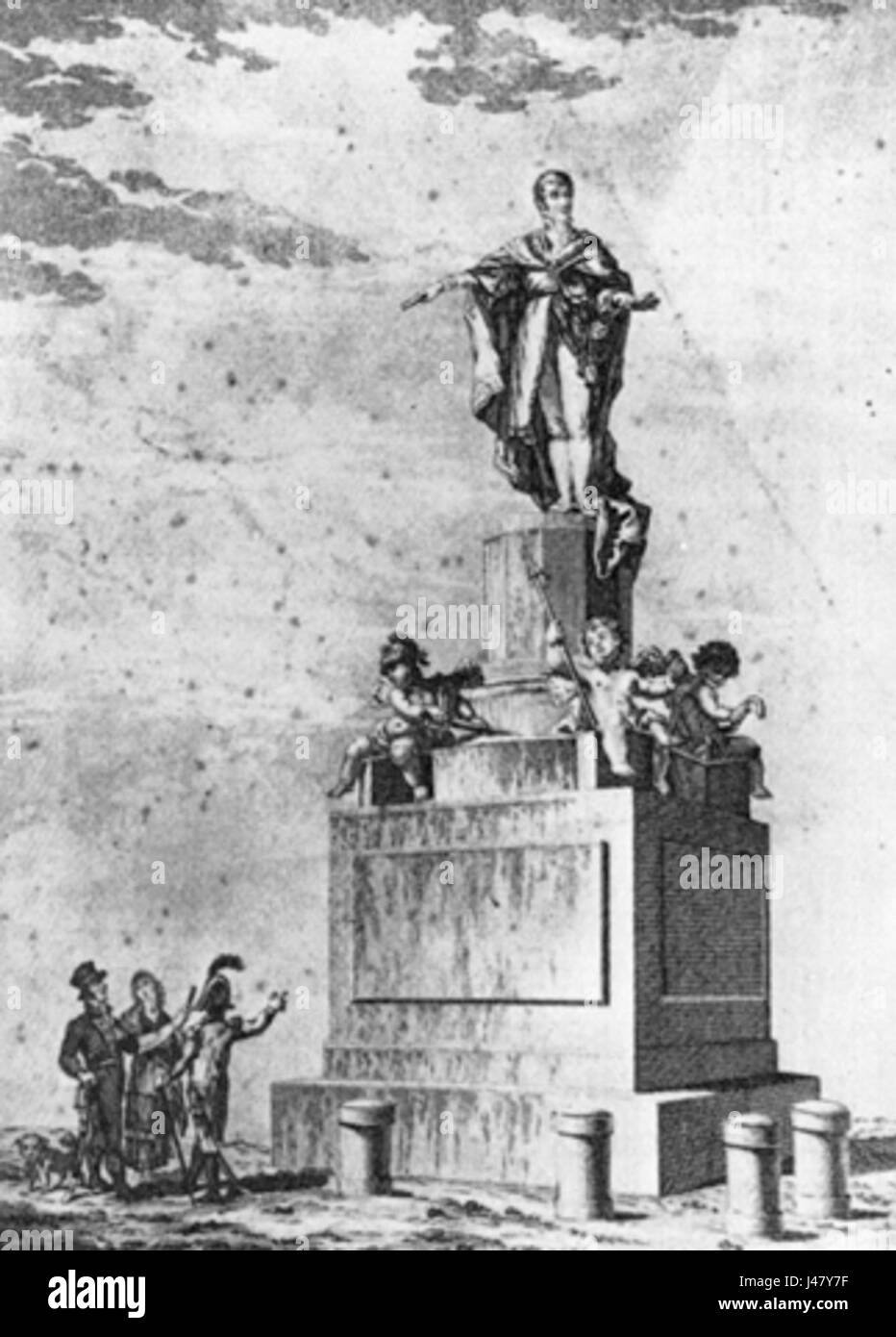 Monument Ferran VII Stock Photo - Alamy