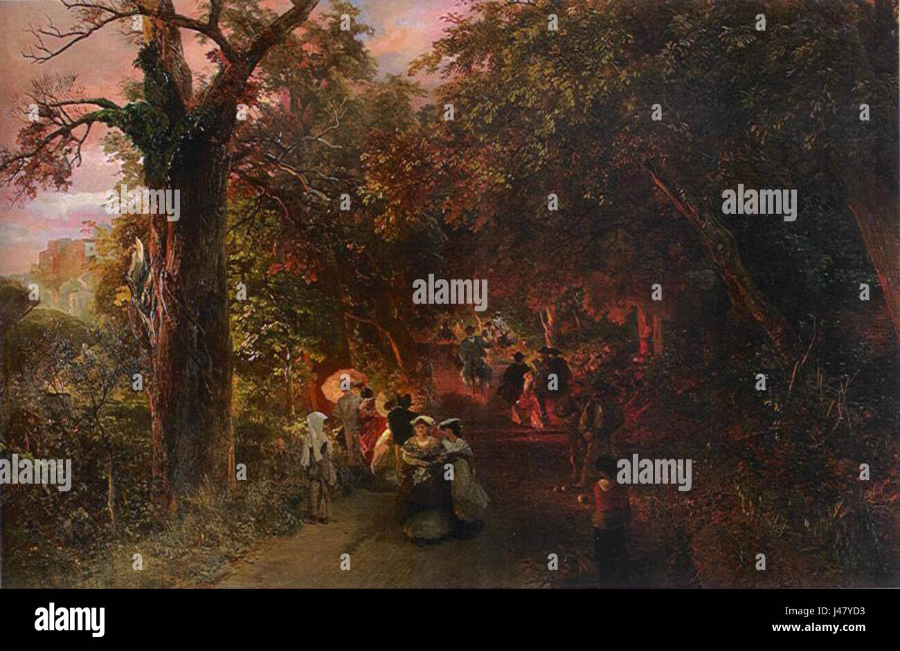 Oswald Achenbach was a renowned German painter. His work 'Castel ...