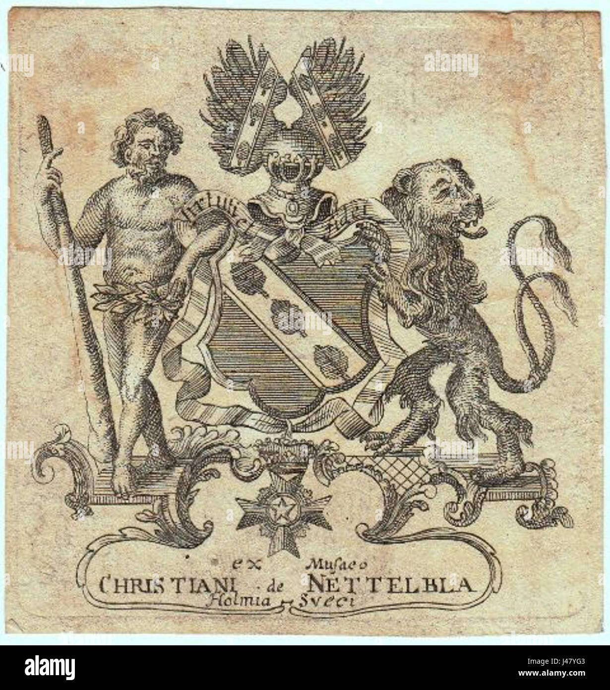 Nettelbla ex libris is an artist's bookplate, often used to signify ...