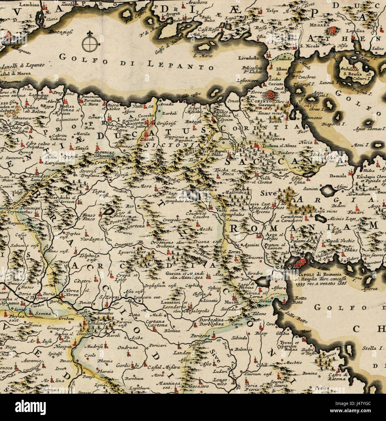 Moreae F de Wit 1680 detail Stock Photo - Alamy