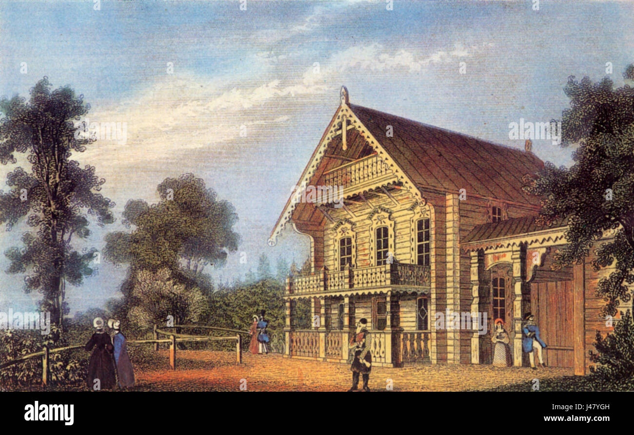 The *Nikolskoe Blockhaus*, as depicted in a steel engraving by W ...