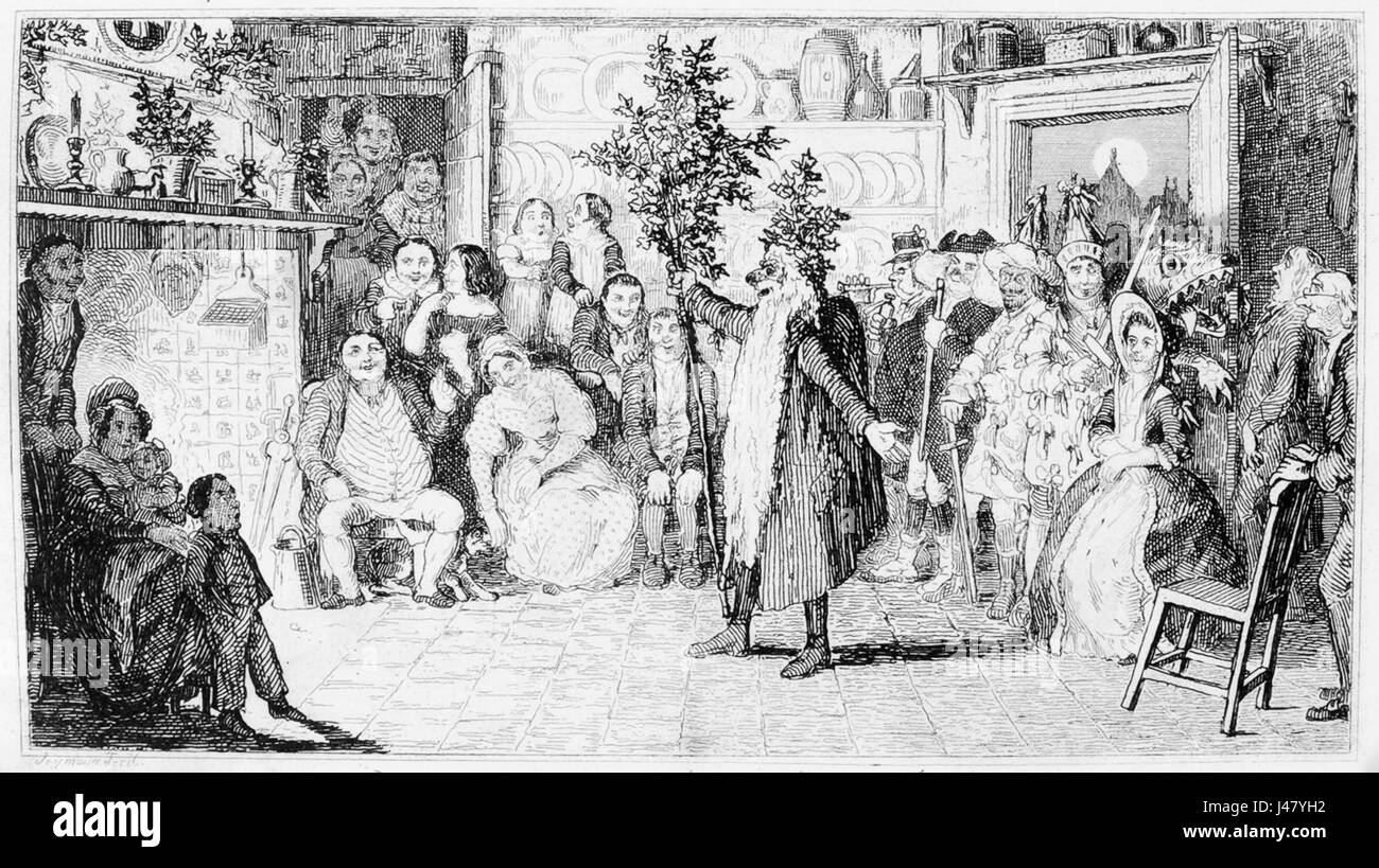 'Mummers' by Robert Seymour is an 1836 illustration depicting the ...