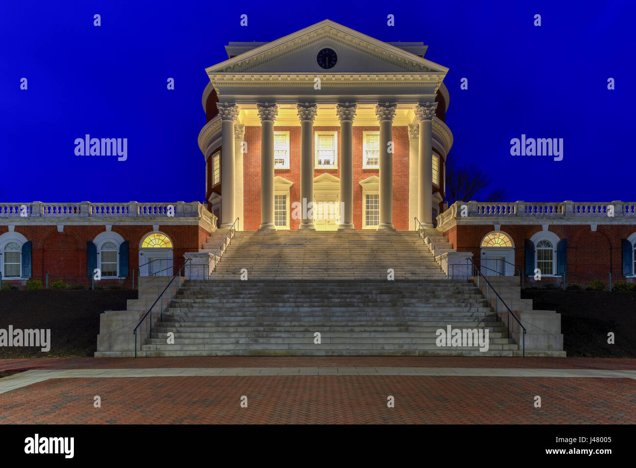 The University of Virginia in Charlottesville, Virginia at night ...