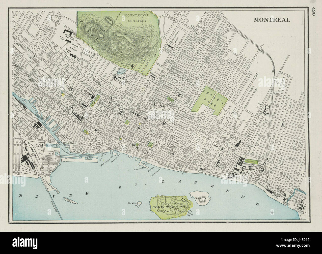 Map montreal 1901 hi-res stock photography and images - Alamy