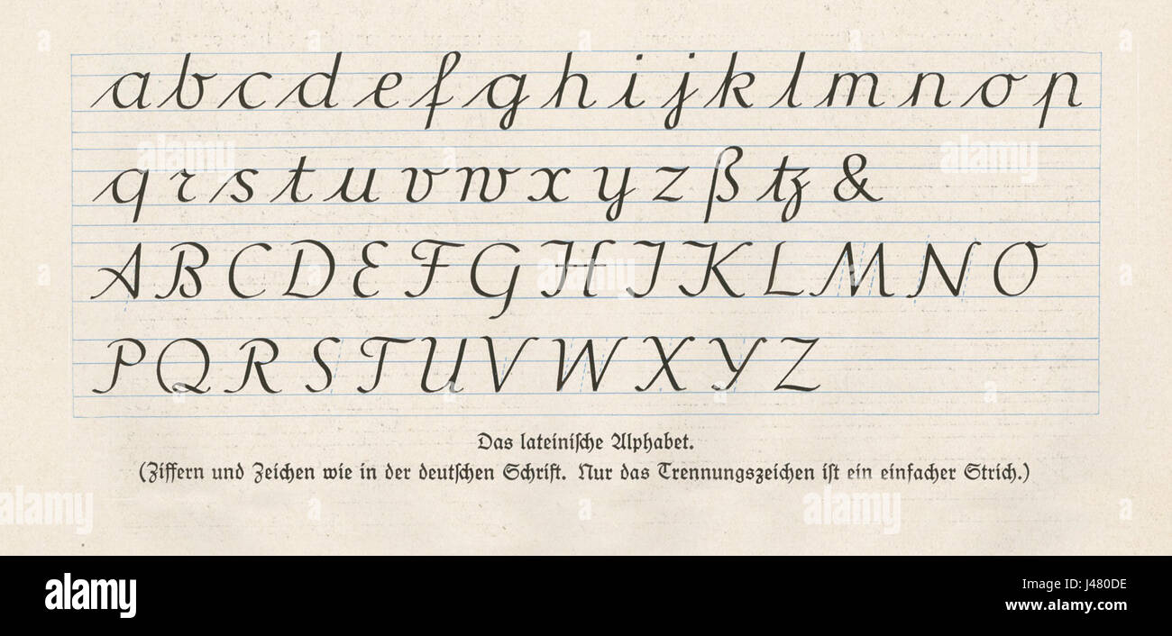 Offenbacher Schrift, das lateinische Alphabet Stock Photo - Alamy