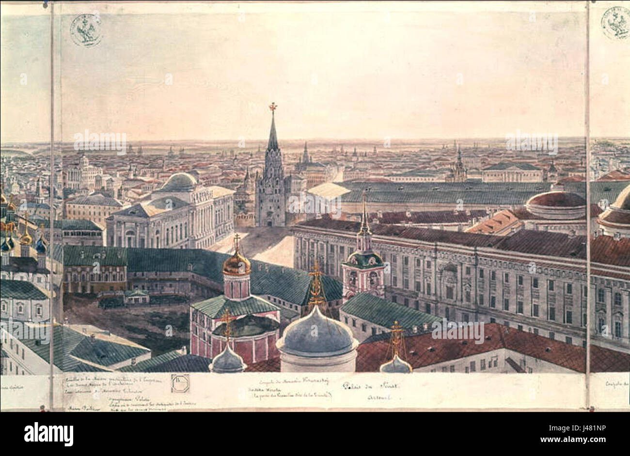 The city of Moscow after the 1812 fire, which occurred during Napoleon ...