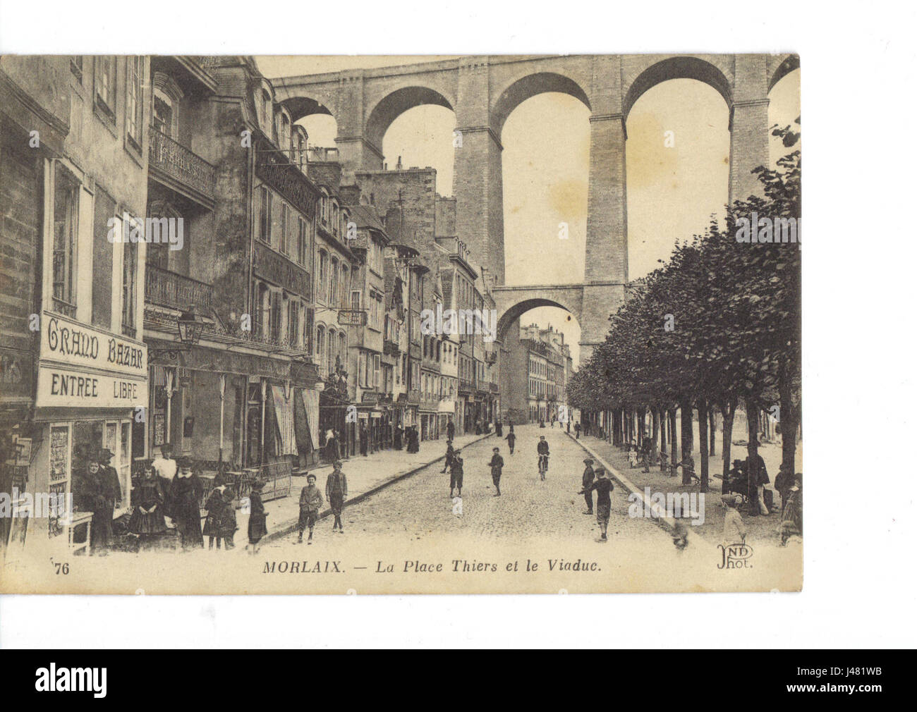 The Place Thiers Viaduc in Morlaix, France, is a notable architectural ...