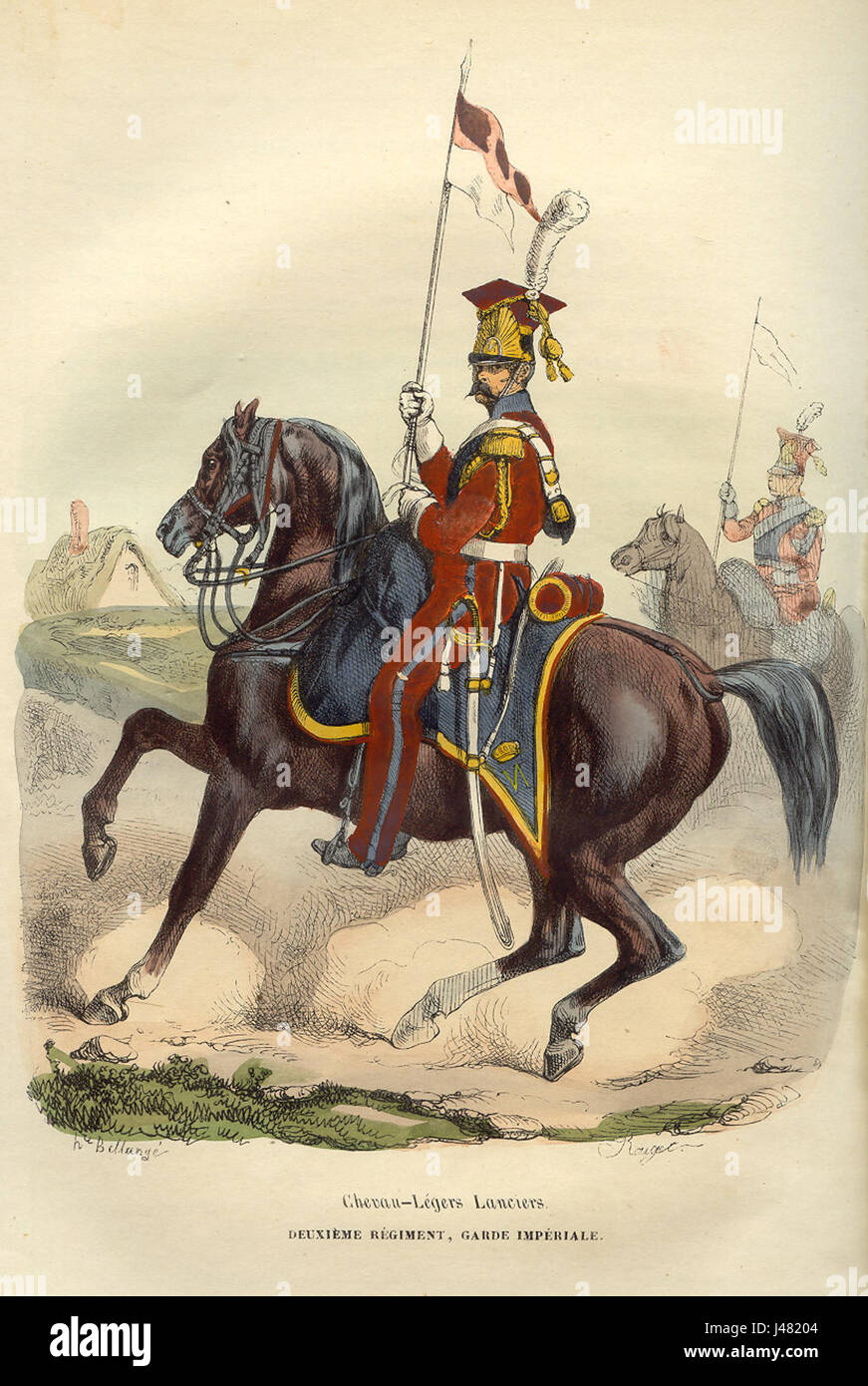 Napoleon Red lancer by Bellange Stock Photo - Alamy