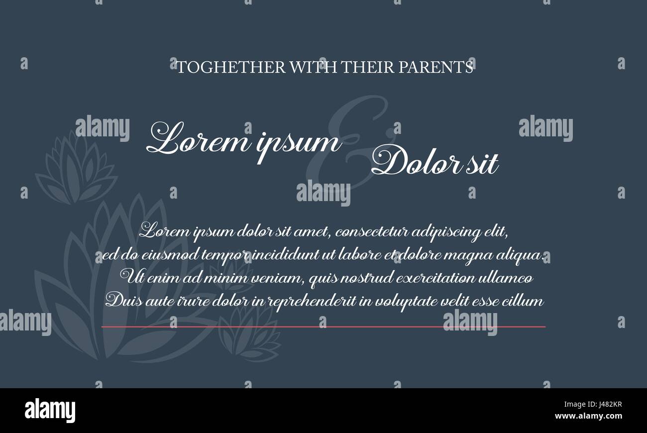 Simple background style for wedding invitation Stock Vector Image & Art ...