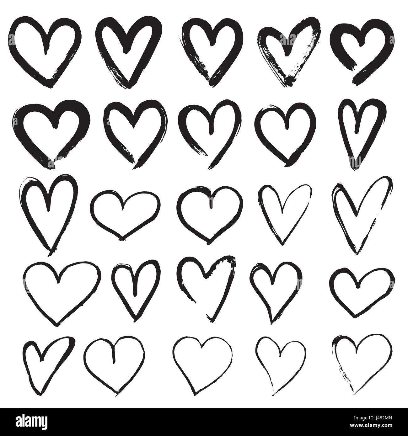 Hand drawn heart Black and White Stock Photos & Images - Alamy