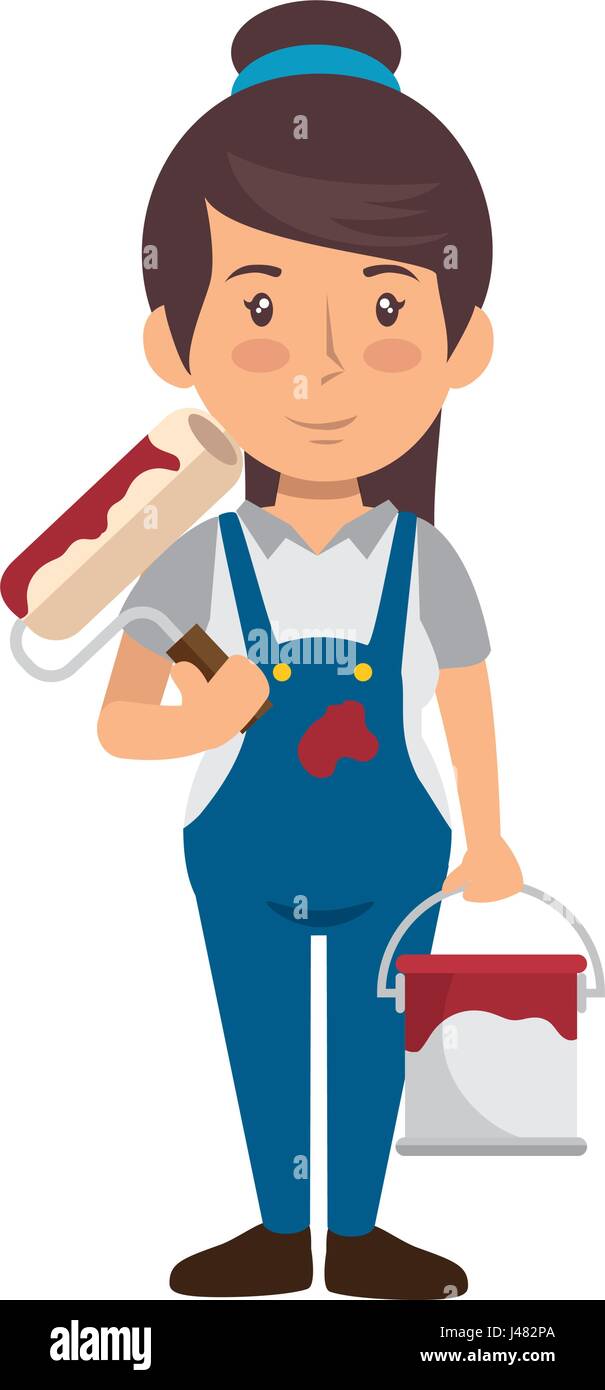 Woman worker cartoon Stock Vector Image & Art - Alamy