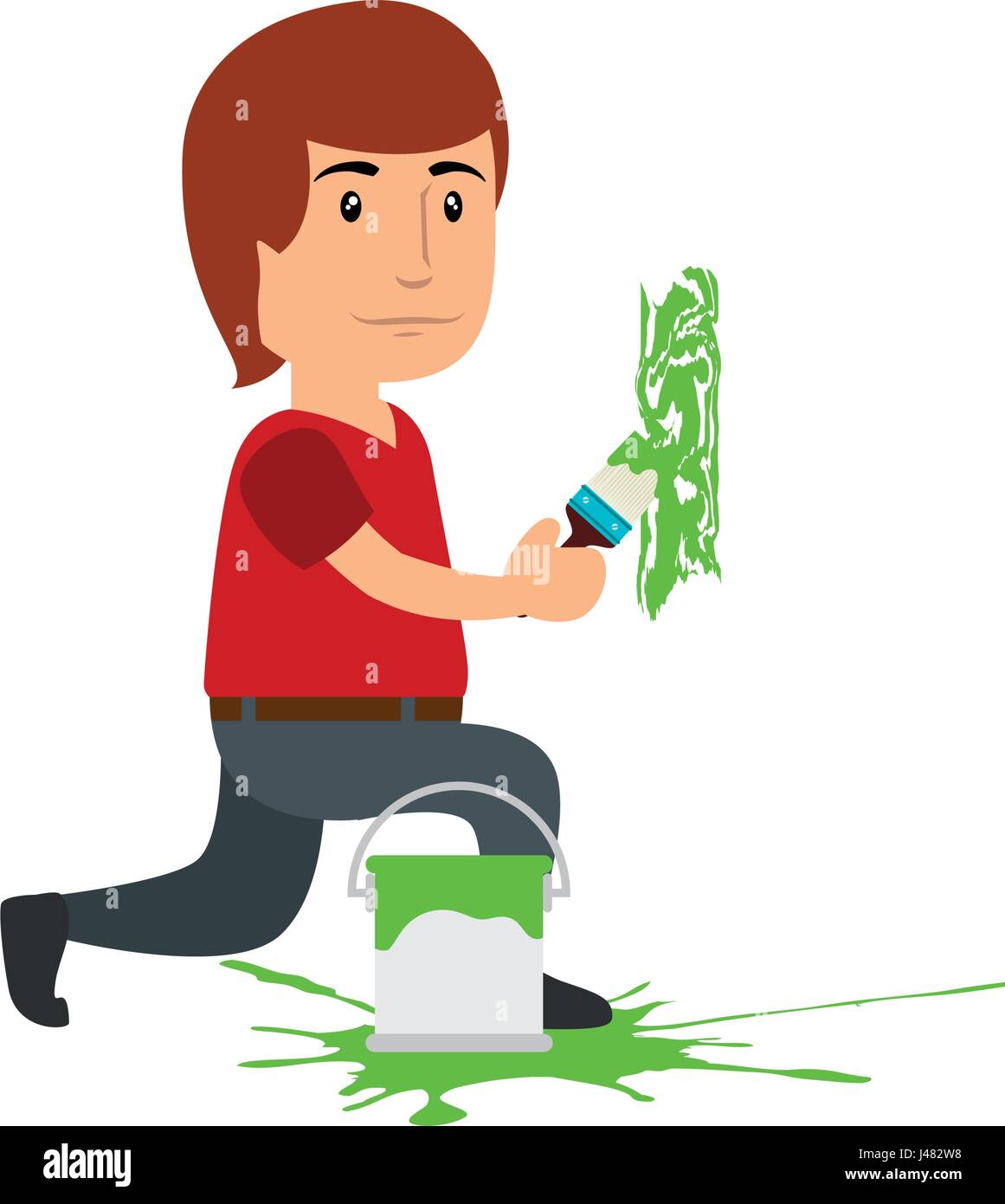 Worker man cartoon Stock Vector Image & Art - Alamy