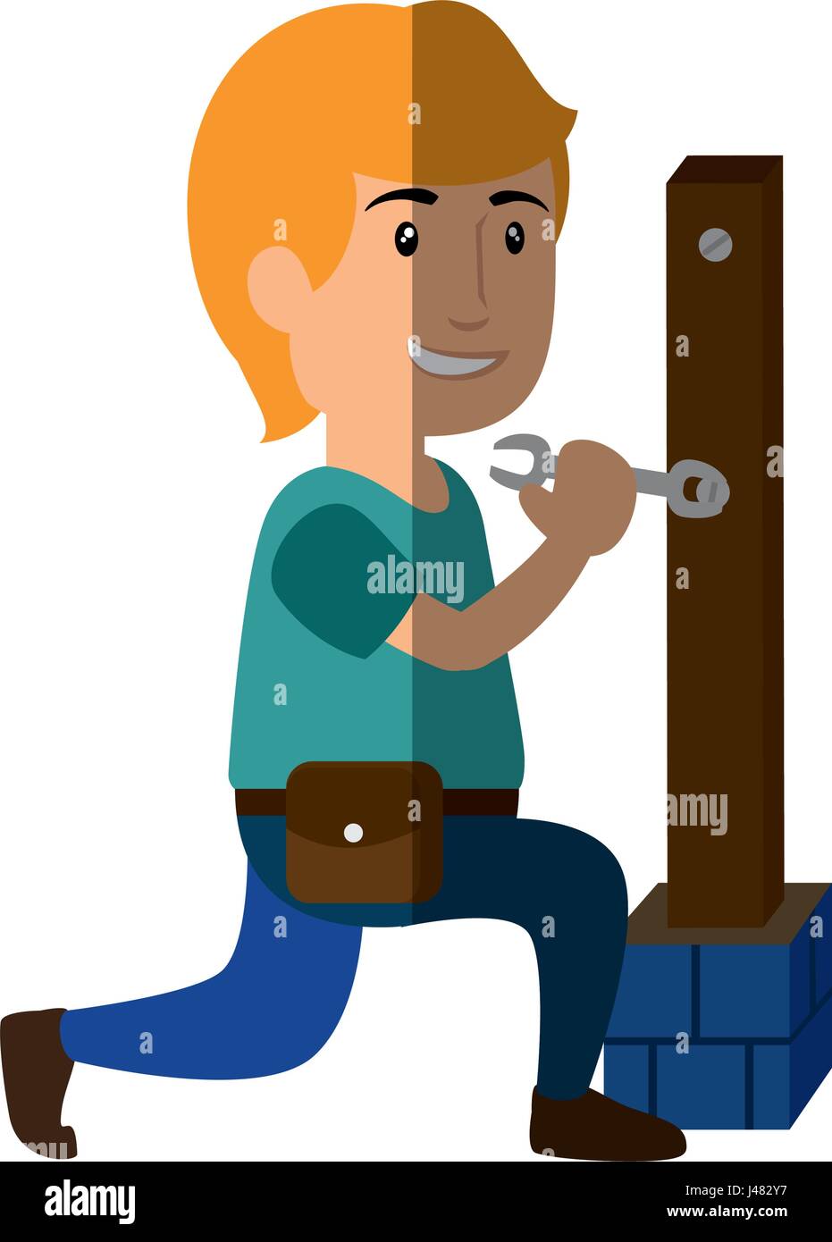 Worker man cartoon Stock Vector Image & Art - Alamy
