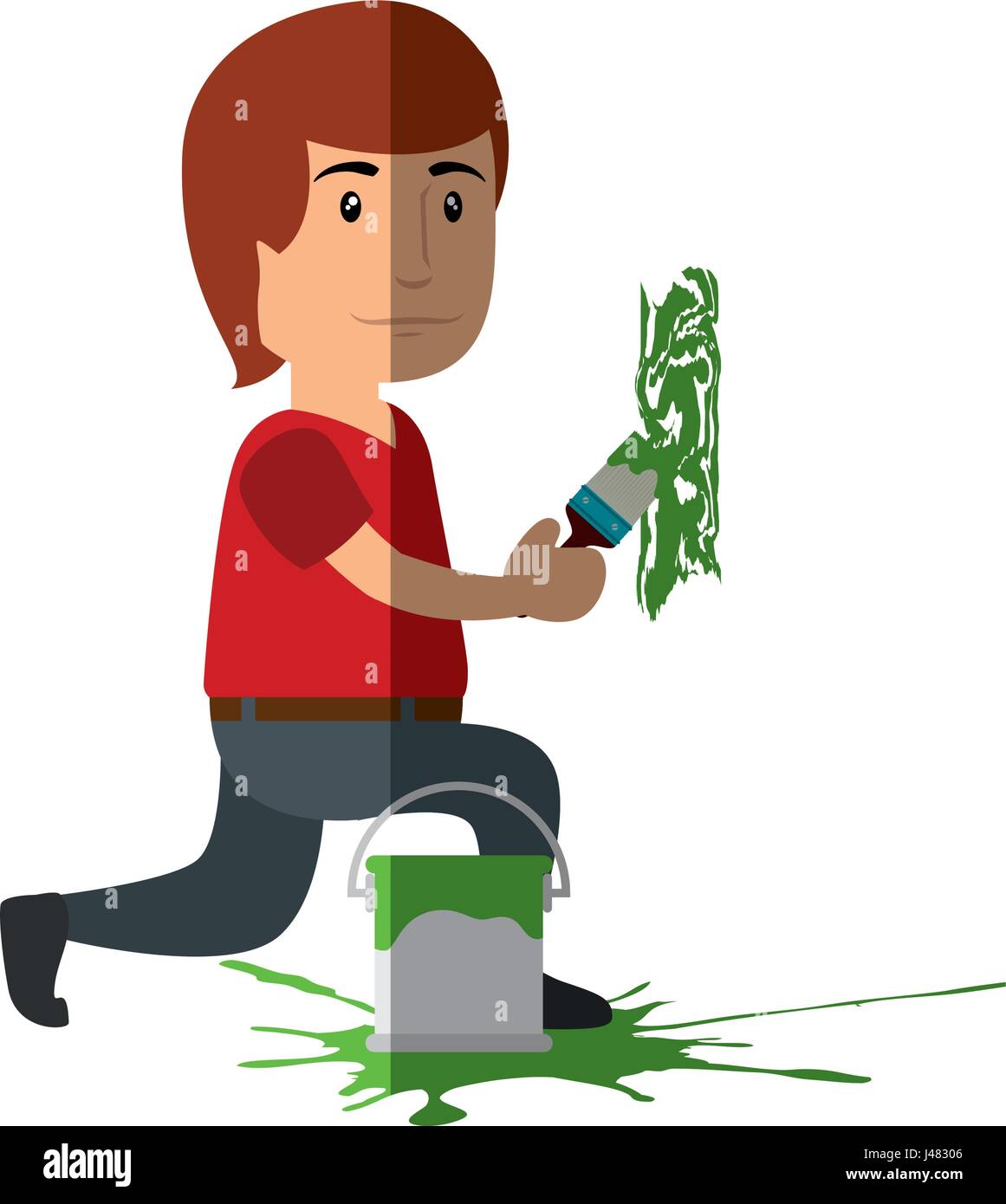 Worker man cartoon Stock Vector Image & Art - Alamy