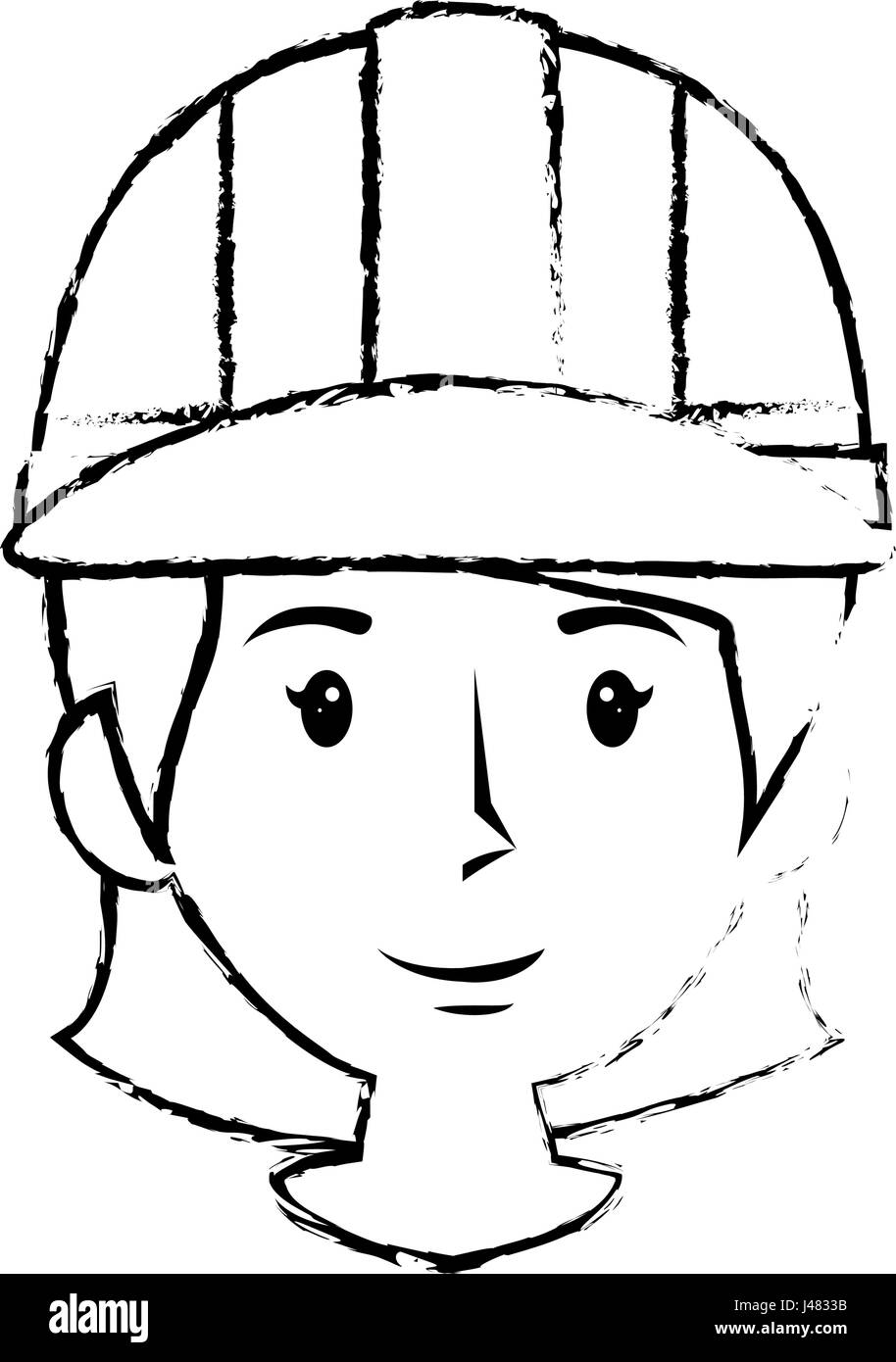 Professional construction worker installing Black and White Stock ...