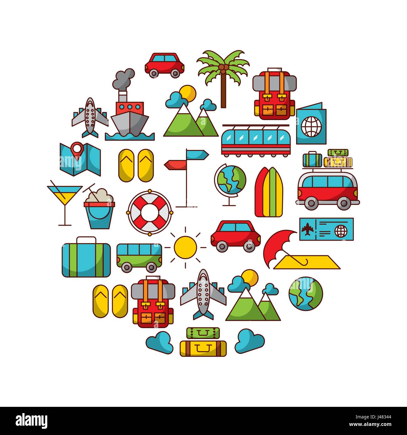 travel related icons image Stock Vector Image & Art - Alamy