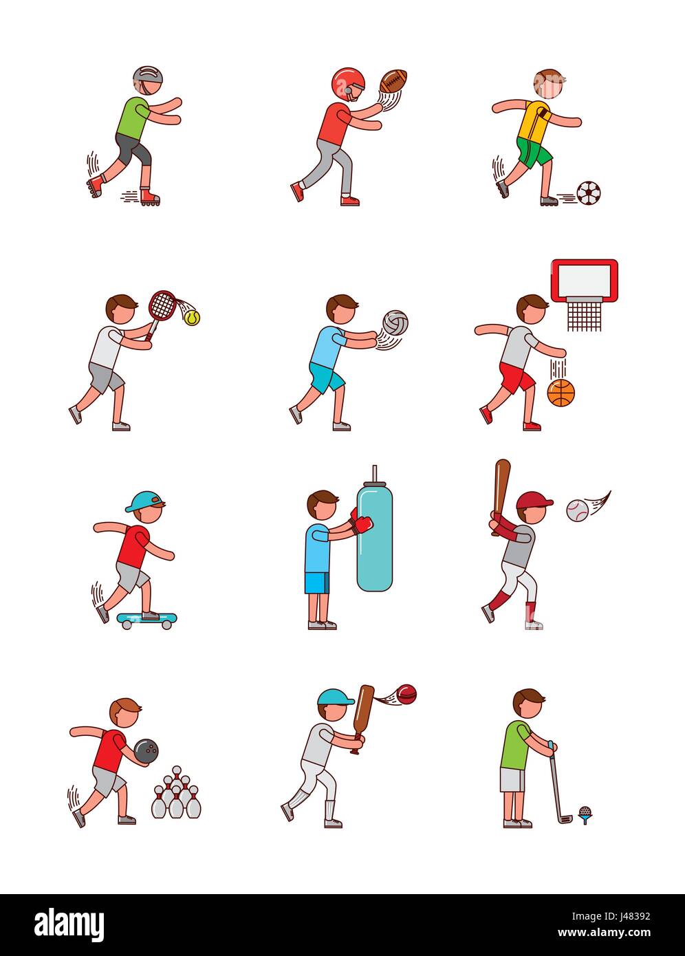 assorted sports image Stock Vector Image & Art - Alamy