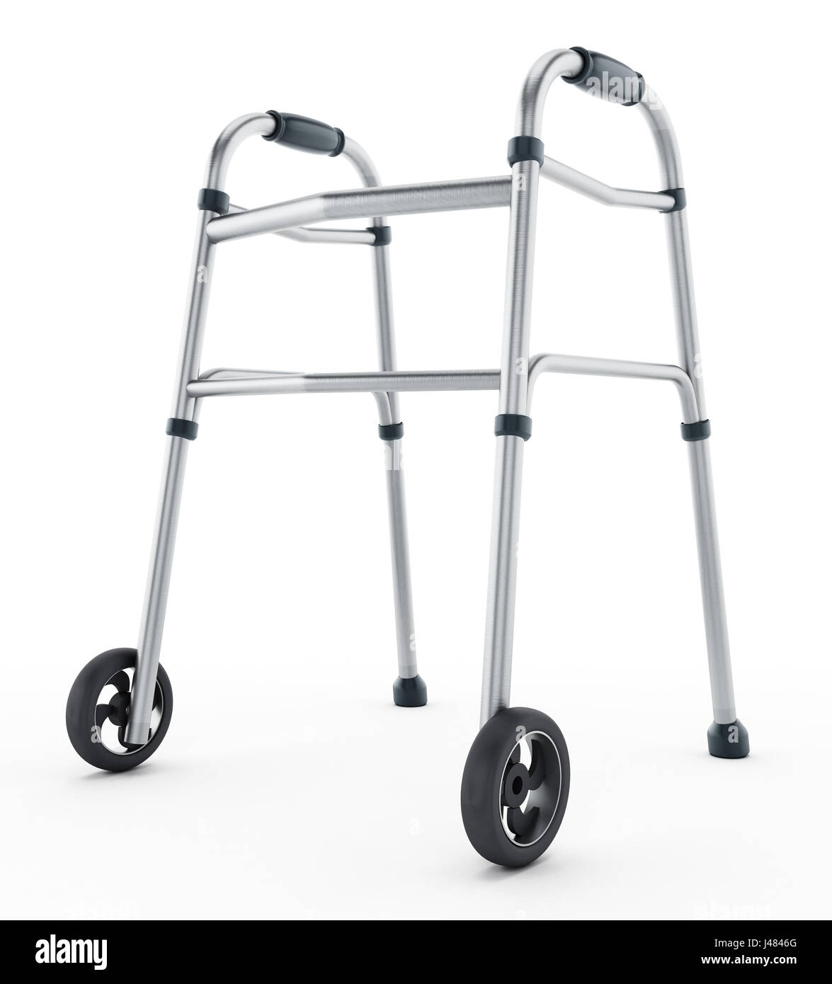 Walker isolated on white background. 3D illustration Stock Photo - Alamy