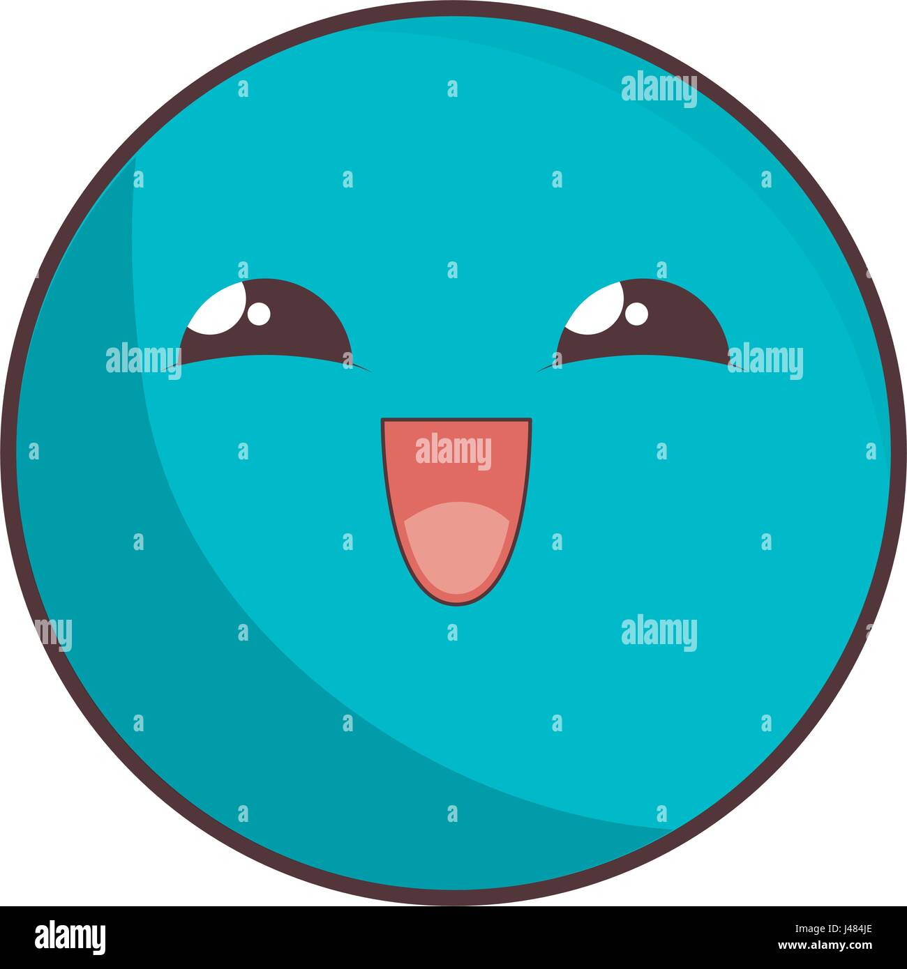 cute face emoticon kawaii character Stock Vector Image & Art - Alamy