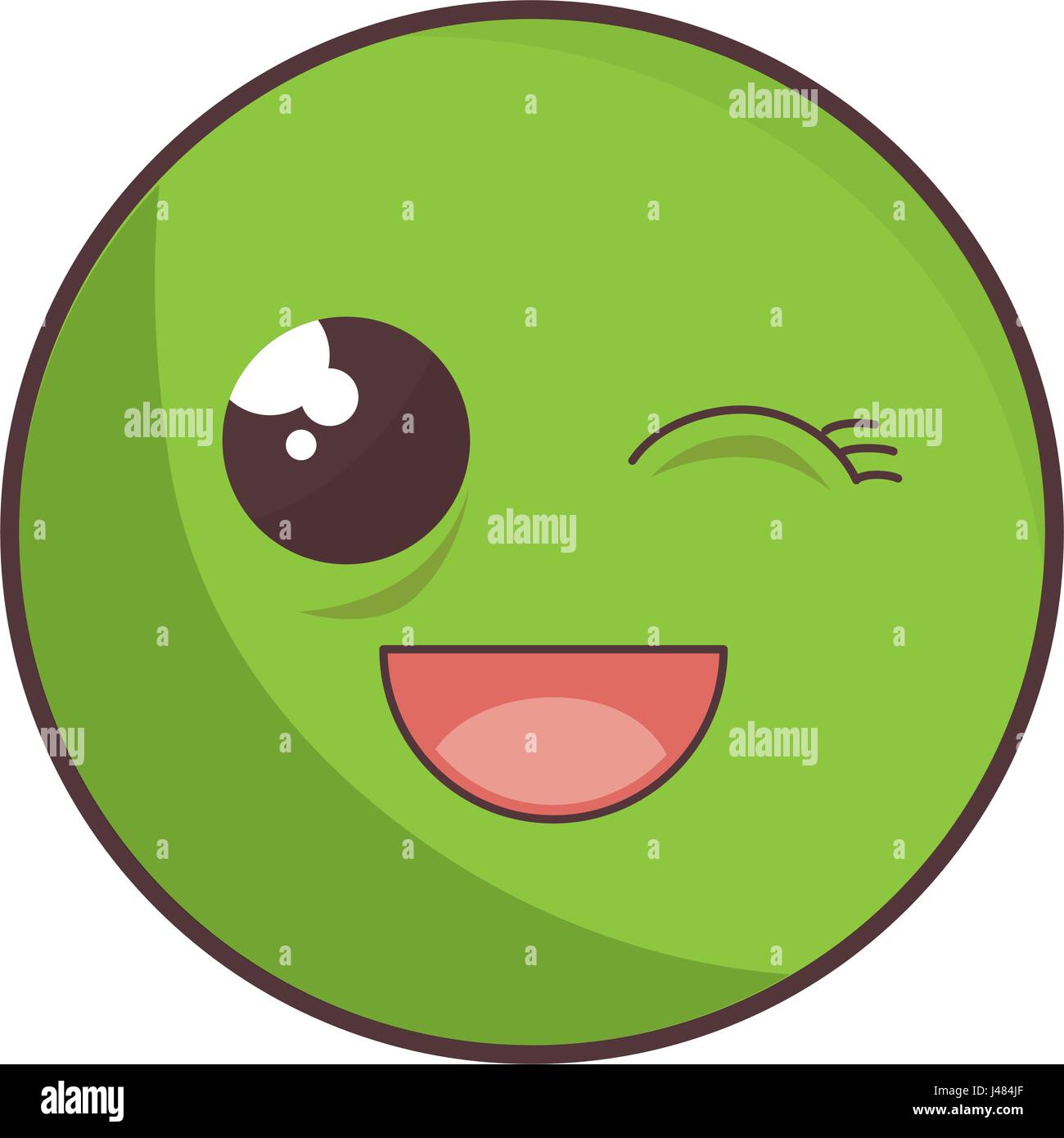 cute face emoticon kawaii character Stock Vector Image & Art - Alamy