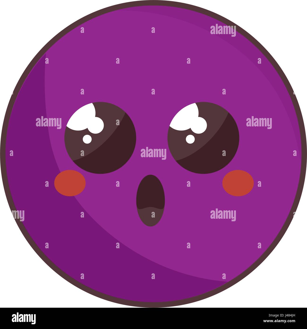 cute face emoticon kawaii character Stock Vector Image & Art - Alamy