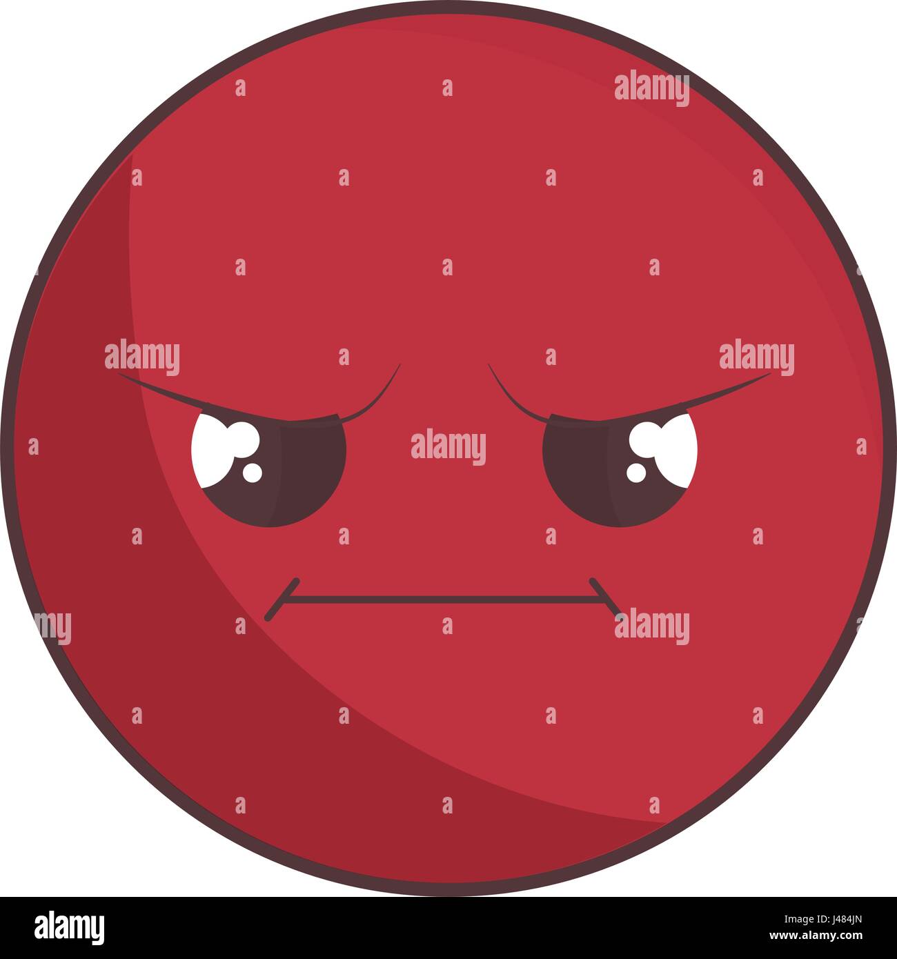 cute face emoticon kawaii character Stock Vector Image & Art - Alamy