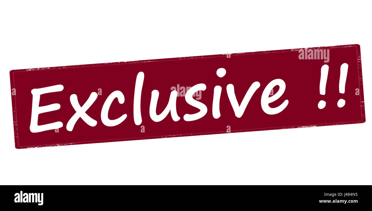 Stamp with word exclusive inside, vector illustration Stock Photo - Alamy