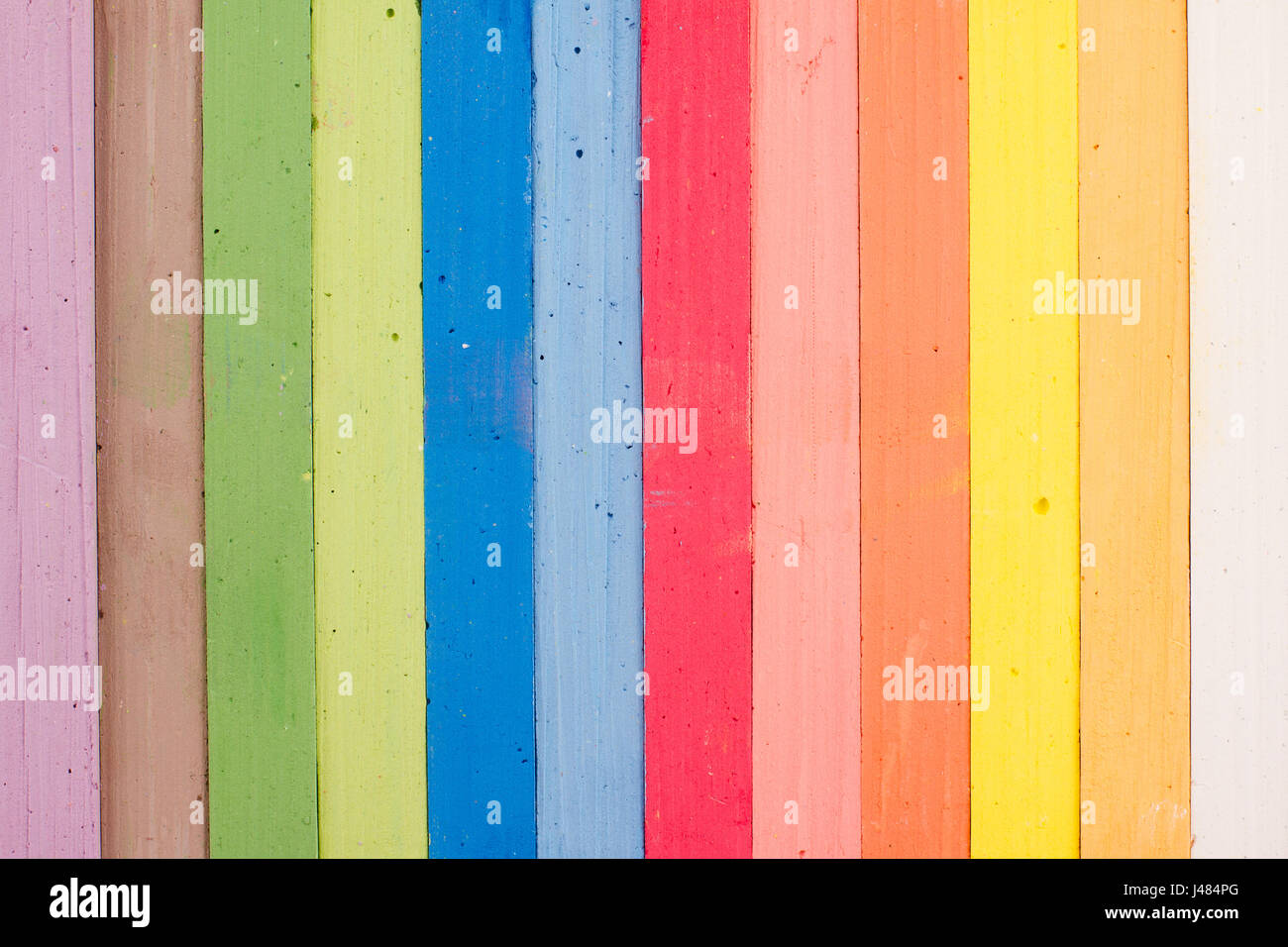 front view closeup of square colorful pastel chalks background texture ...