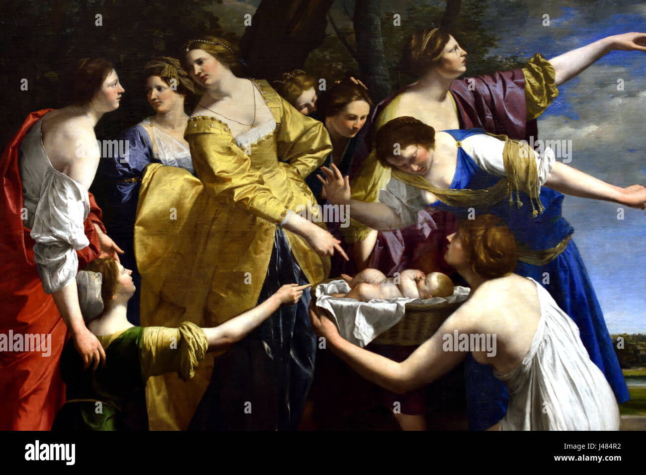 The finding of moses 1630 orazio gentileschi hi-res stock photography ...